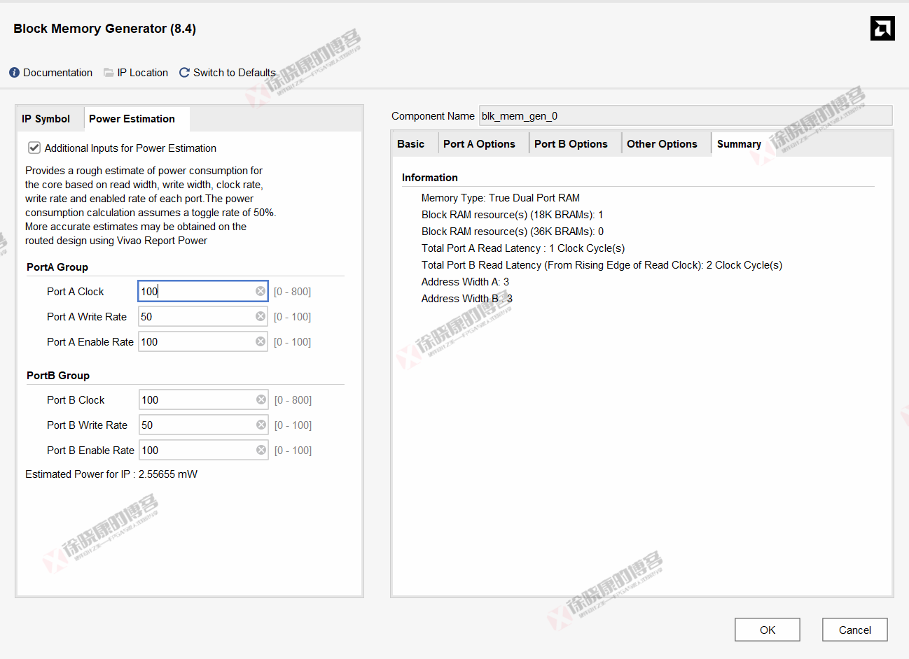 Xilinx IP 解析之 Block Memory Generator v8.4 ——02-如何配置 IP（仅 Native RAM） – 徐晓康的博客